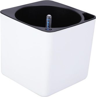 Supvox 4stücke Selbstbewässernder Blumentopf Aus Kunststoff in Doppellagig Quadratisch Pflanzkasten Mit Dickem Baumwollseil Schwimmendes Nilometer Zur Wasser