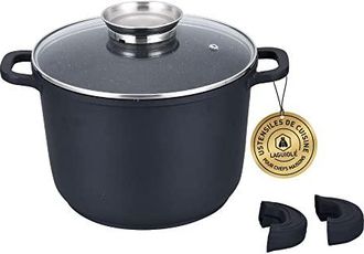 Laguiole Kochtopf, 28 cm, schwarz, antihaftbeschichtet, Greblon C2+ Induktion Maestro