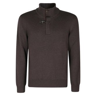 Fay Maglia Gancio Turtleneck - Homme - Pulls - Brun - Taille: M