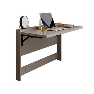 Generic An Der Wand Montierter Klapptisch, Computertisch for Kleine Wohnungen, Robuste, Verdeckte Massivholzstation, 150 Kg Tragf&auml;higkeit for Das Home-Office 
