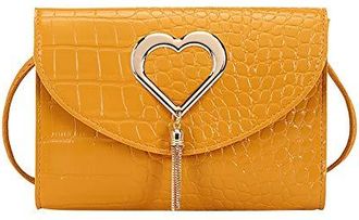 Generic Sac &agrave; main &agrave; bandouli&egrave;re pour femme - Sac &agrave; bandouli&egrave;re tendance - Petit sac &agrave; bandouli&egrave;re pour femme, jaune, Taille unique