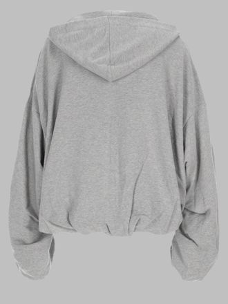 Dries Van Noten Zip-Up Cotton Sweatshirt - Gray