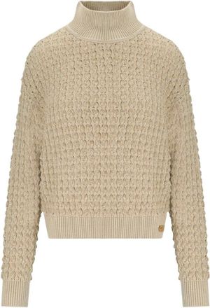 Elisabetta Franchi Femme, Pulls, Beige, Taille: 40 FR Haut en bouclé avec sequins