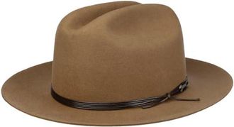 Stetson Chapeau en Laine Golden Valley Western Homme - de Cowboy Feutre Rodeo avec Bandeau Cuir Automne-Hiver Automne Hiver - XXL (62-63 cm) Marron