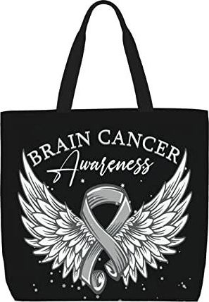 Generic Sac De Courses Sensibilisation Au Cancer Du Cerveau Grand Sac A Main R&eacute;utilisable Personnaliser Sacs &Agrave; Main, Pour &Eacute;cole, Filles, Shopping, Femmes