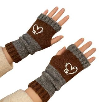 Generic Mitaines brod&eacute;es, &eacute;pissure de moufles en plein air, mitaines tricot&eacute;es, pour cyclisme, p&ecirc;che, conduite, camping, moto, &eacute;quitation, randonn&eacute;e, activit&eacute;