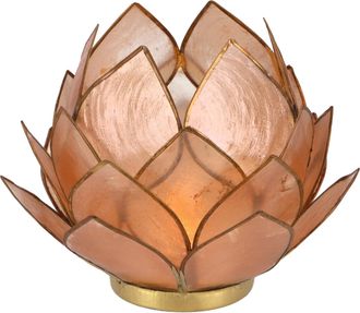 Guru Shop Lotus Teelicht Muschel 14x10 cm - Sandfarben