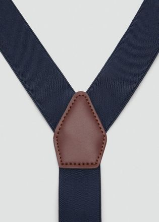 Mango Verstellbare elastische Riemen mit Lederdetails marineblau - Herren - Einheitsgr&ouml;&szlig;e - MANGO MAN
