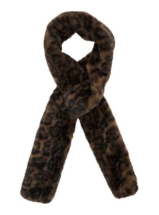 Apparis Leopard Eco-Leather Scarf - Brown