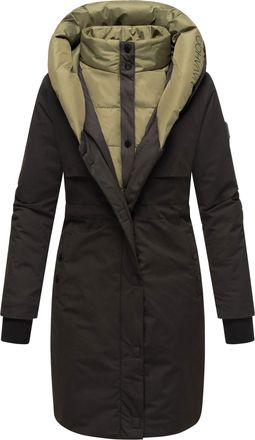 Navahoo Damen Winterjacke Snowelf - Leicht & Warm mit Magnetverschluss