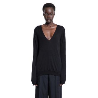 Rick Owens Hollywood V-Neck in Lightweight Rasato Knit