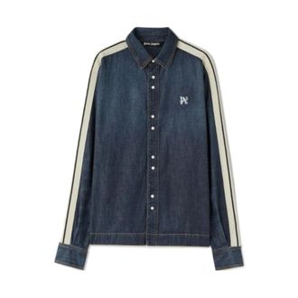 Palm Angels Stylisches Denim Overshirt - - Shirts - Herren - Blau - M