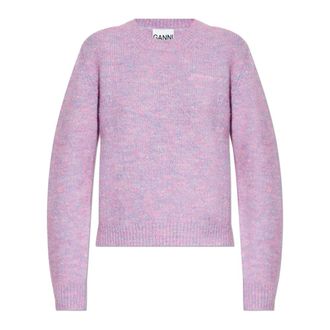Ganni Femme, Pulls, Rose, Taille: 40 FR Pull en maille c&ocirc;tel&eacute;e