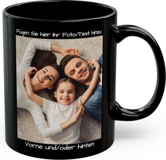 Generic Individuelle Tasse mit Bild oder Text Ihrer Uploads, personalisierte Tasse, mikrowellen- und spülmaschinenfest, Keramikbecher, 325 ml