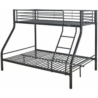 Habitat et Jardin Habitat Et Jardin - Etagenbett aus Metall Leo einschlie&szlig;lich Lattenrosten - 90/140 x 190 cm - Schwarz
