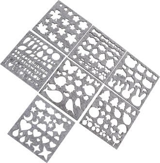 SOLUSTRE 7 St&uuml;ck Teiliges DIY Nadelfilz Schablonen aus Robustem Material Vielseitig f&uuml;r Filzhandwerk Geeignet f&uuml;r Anf&auml;nger und Schulprojekte Inklusive Template