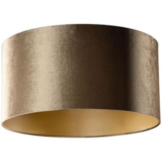 QAZQA Cilinder velours - Abatjour - &oslash; 50 cm - Bronze - Classique/Antique - - Qazqa