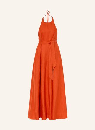 Reiss Reiss Leinenkleid Paules Mit Cut-Outs orange