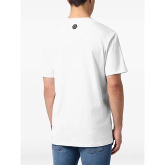 Philipp Plein Graphic Print Crystal T-Shirt - White
