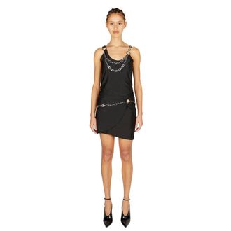 Paco Rabanne Femme, Robes, Noir, Taille: 38 FR Mini-robe &agrave; Cha&icirc;nes