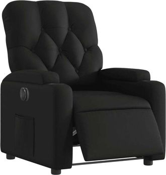 vidaXL Fauteuil inclinable &eacute;lectrique Noir Similicuir