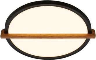 Briloner LED Deckenlampe mit Holz, indirektes Licht, 3.000K warmweiß, Lampe, Deckenleuchte, Wohnzimmerlampe, LED Panel, Küchenlampe, Deckenbeleuchtung, 29 x 31