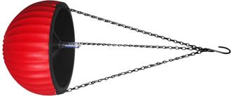 Yardwe Automatischer Wassersaug Blumenkorb Hängend Für Zimmerpflanzen 260mm Hoch Kunststoff in Rot Mit Wasserstopper Stabiler Aufhängung Für Zuhause Und Balk