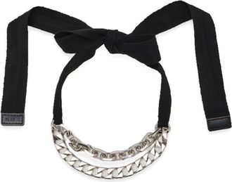 Plan C Plan C, Femme, Accessoires, Noir, Taille: ONE Size Flat and Round Chain Necklace