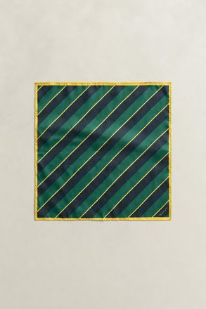 GANT Herren Gestreiftes Einstecktuch (ONE SIZE) DEEP FOREST Gr&uuml;n