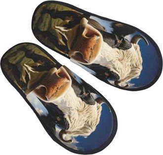 Generic Pantoufles De Voyage Vache Des Prairies R&eacute;utilisables Accueil Pantoufles Portative Maison Slippers Pour Voyage Camping H&ocirc;tel L