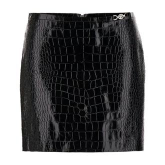 Versace Femme, Jupes, Noir, Taille: 36 FR Jupes en cuir