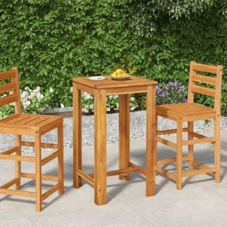 vidaXL Garten-Bartisch 60x60x105 cm Massivholz Akazie - Vidaxl