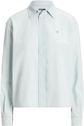 Polo Ralph Lauren Femme, Blouses et Chemises, Bleu, Taille: 36 FR Chemise bleue en chambray &agrave; manches longues