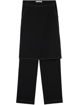 Sunnei Hose im Layering-Look - Schwarz