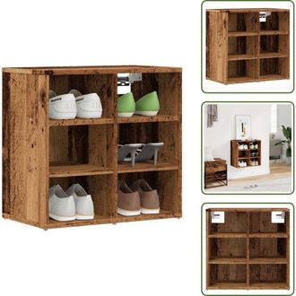 vidaXL The Living Store - vidaXL Schuhschrank Altholz-Optik 52x30x50 cm