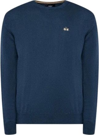 La Martina Pull &agrave; col rond - Homme - Pulls - Bleu - Taille: XL
