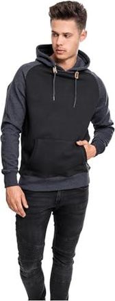 Urban Classics Herren Raglan Contrast Hoody blk/cha, 2XL