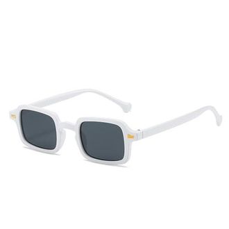 Generic Lunettes De Soleil Carr&eacute;es Dext&eacute;rieur For Hommes Et Femmes, Id&eacute;ales For Les Vacances, Le Sport F&ecirc;tes(White)