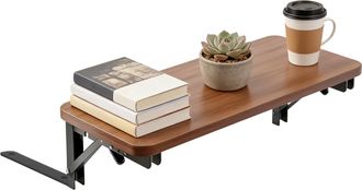 Generic Bedside Shelf Table - Foldable Nightstand Desk, Non-Slip Floating Clip On Table | Organizer Desk for Home, Bedroom, Hotel, Apartment, College, Small S