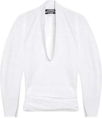Jacquemus La Blouse Colombe - Femme - Blouses et Chemises - Blanc - Taille: 36 FR