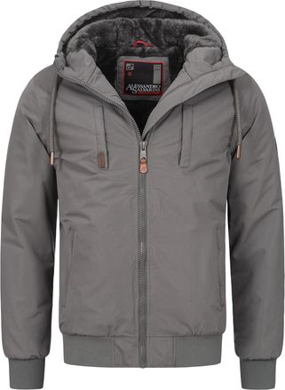 Alessandro Salvarini Herren Winterjacke AS-320 mit Teddyfell-Innenfutter & Kapuze - warm & stylisch