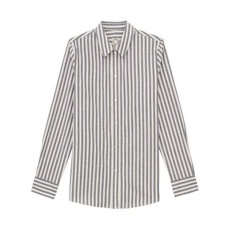 Ines De La Fressange Femme, Blouses et Chemises, Bleu, Taille: 36 FR Martin Shirt