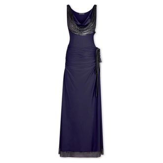 Paco Rabanne Midnight Blue Mesh Jersey Kleid - - Dresses - Damen - Blau - M