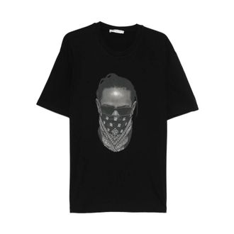 Ih Nom Uh Nit IH NOM UH Nit, Homme, Tops, Noir, Taille: M T-shirt imprim&eacute; masque