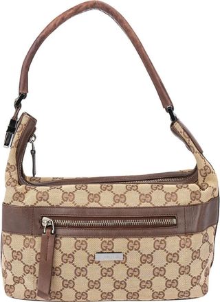 Gucci Crossbody Bags - Gucci GG Monogram Clip Shoulder Bag - Gr. unisize - in Braun - für Damen