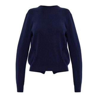 Jil Sander Kaschmir-Pullover mit offenem R&uuml;cken - - Knitwear - Damen - Blau - L