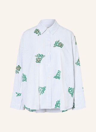 Essentiel Hemdbluse Jalinki Mit Schmucksteinen Und Pailletten blau