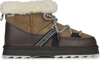 Emu Australia Womens Blurred Micro Sheepskin Ankle Boot, Waterproof, Chestnut, Size 41