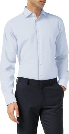 Seidensticker Herren Business Hemd - Shaped Fit - Bügelfrei - Kent-Kragen - Langarm - 100% Baumwolle, Blau (Hellblau 11), 42 EU