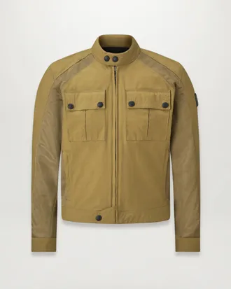 Belstaff Veste Motard Temple Pour Homme Nylon Technique Vert Olive Belstaff 2xl
